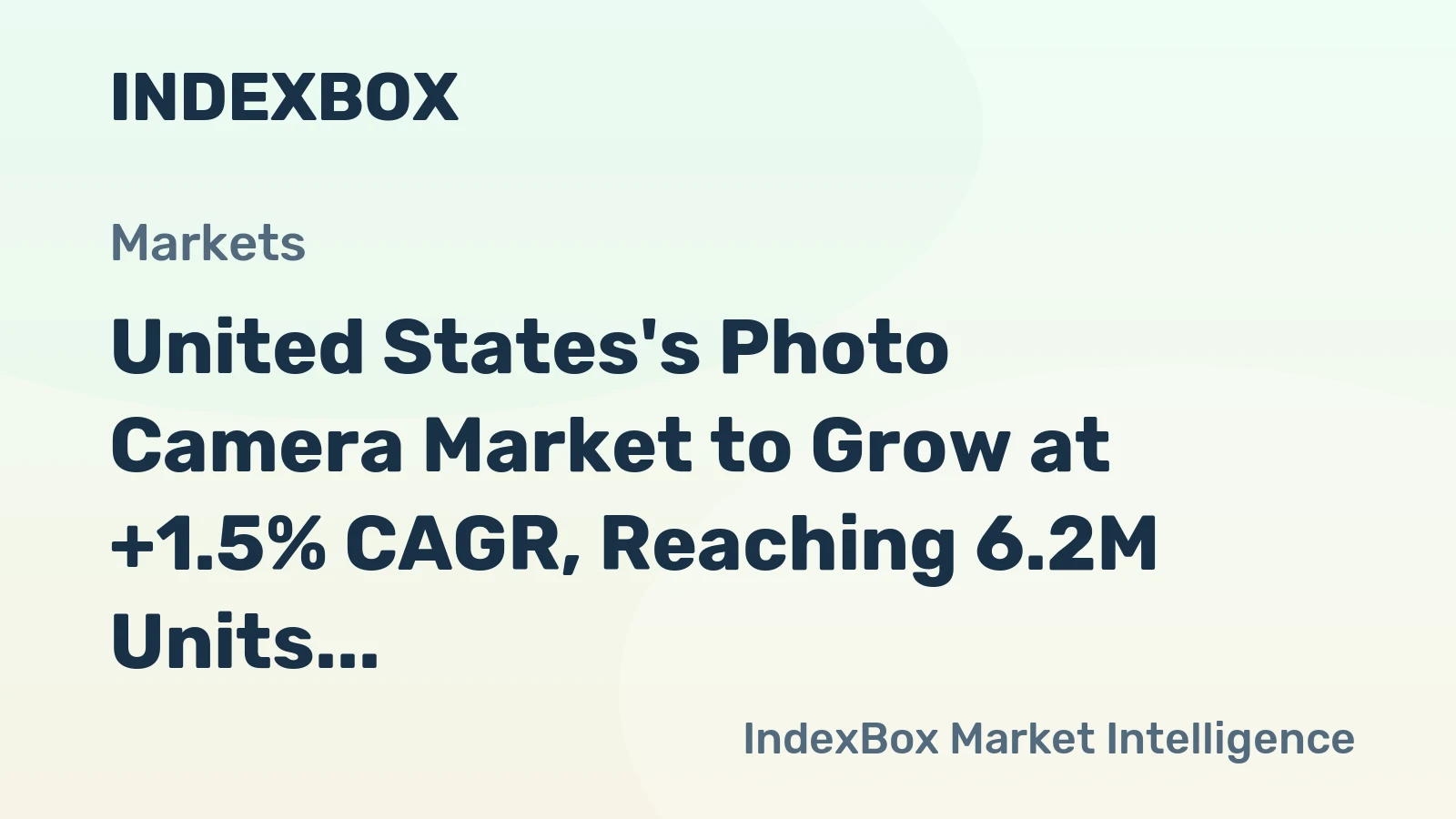 United States's Photo Camera Market to Grow at +1.5% CAGR, Reaching 6.2M Units by 2035