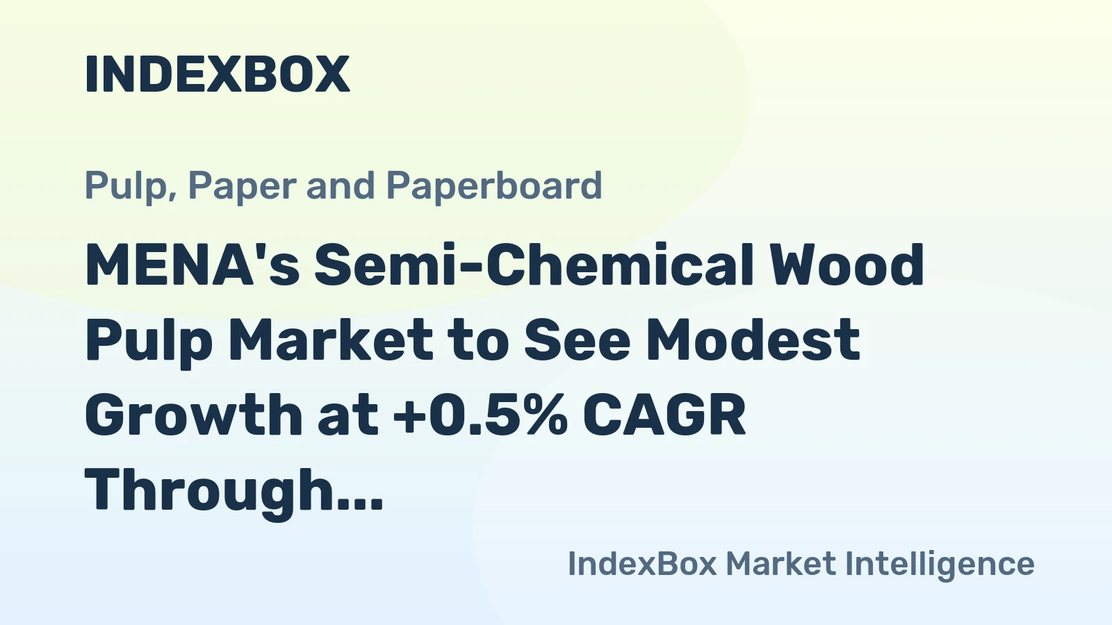 MENA's Semi-Chemical Wood Pulp Market to See Modest Growth at +0.5% CAGR Through 2035