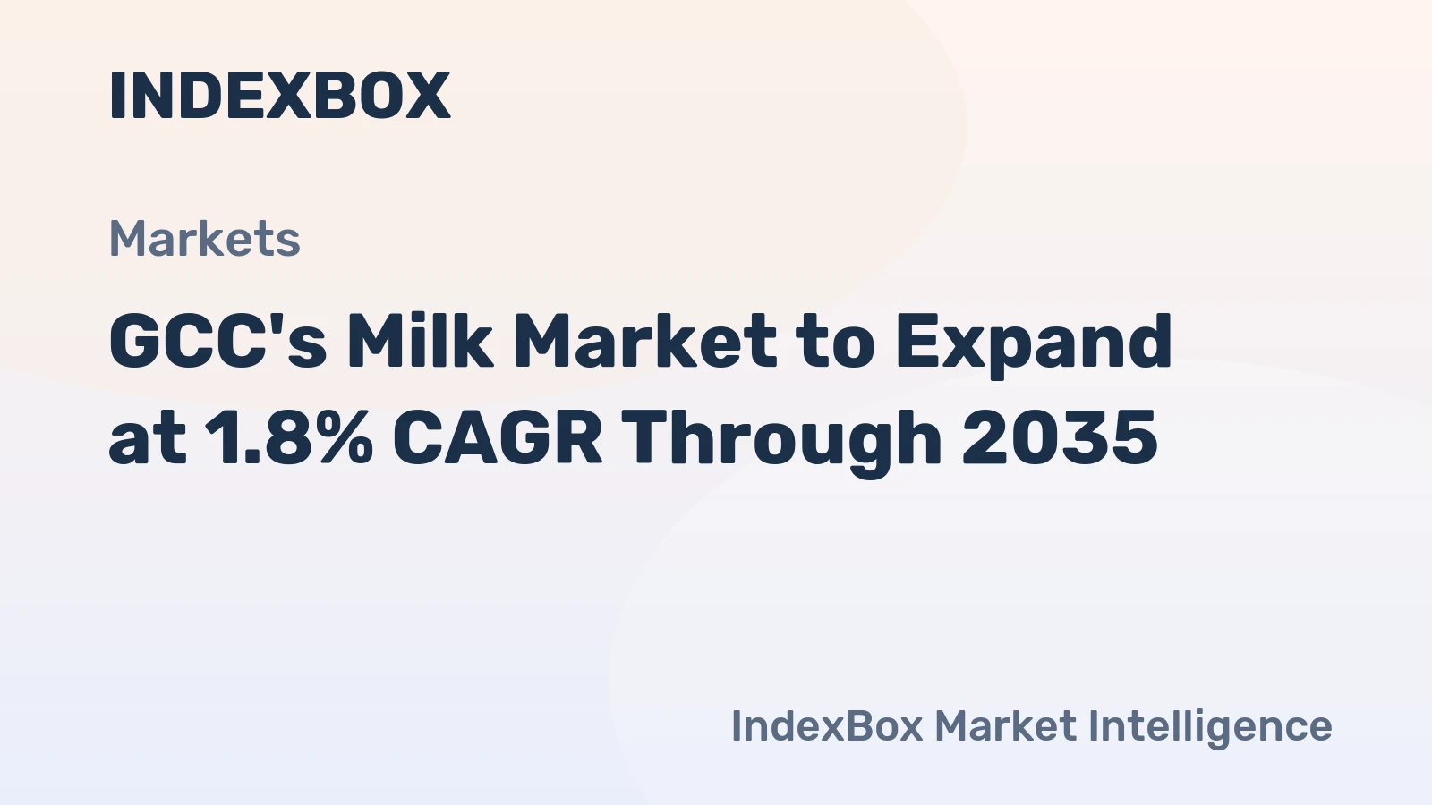 GCC's Milk Market to Expand at 1.8% CAGR Through 2035