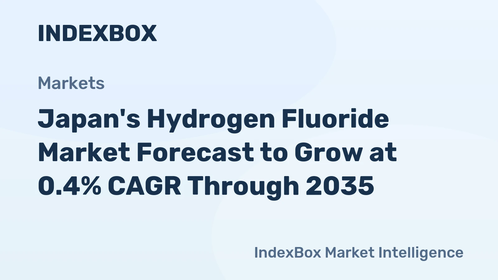 Japan's Hydrogen Fluoride Market Forecast to Grow at 0.4% CAGR Through 2035