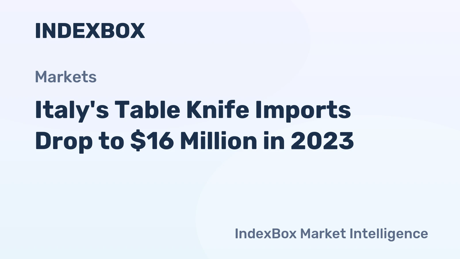 Italy's Table Knife Imports Drop to $16 Million in 2023