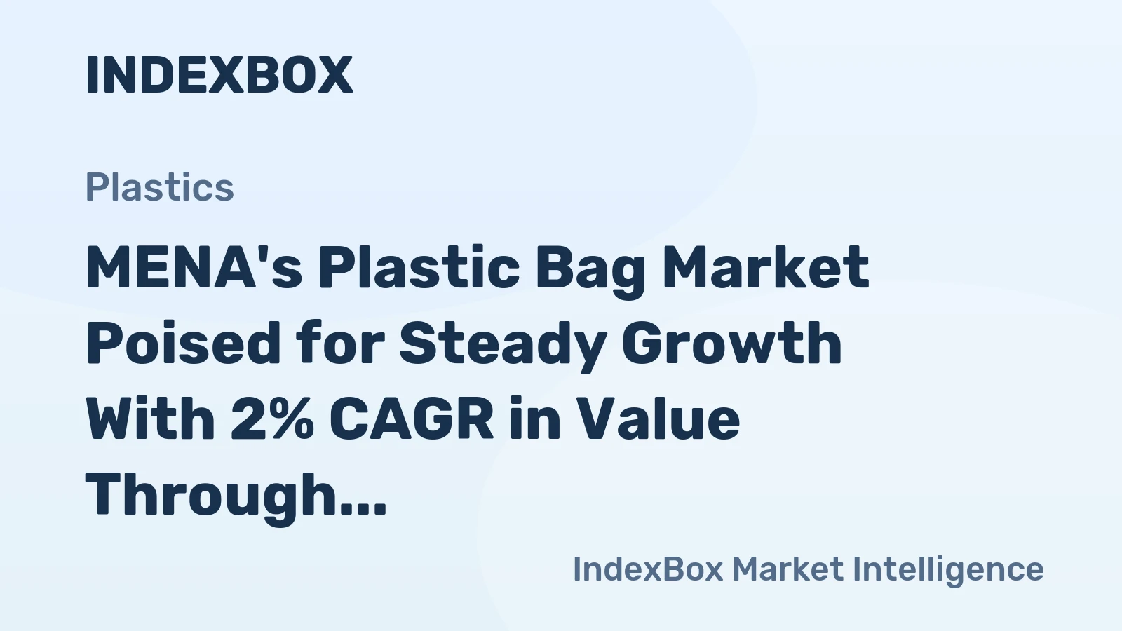 MENA's Plastic Bag Market Poised for Steady Growth With 2% CAGR in Value Through 2035