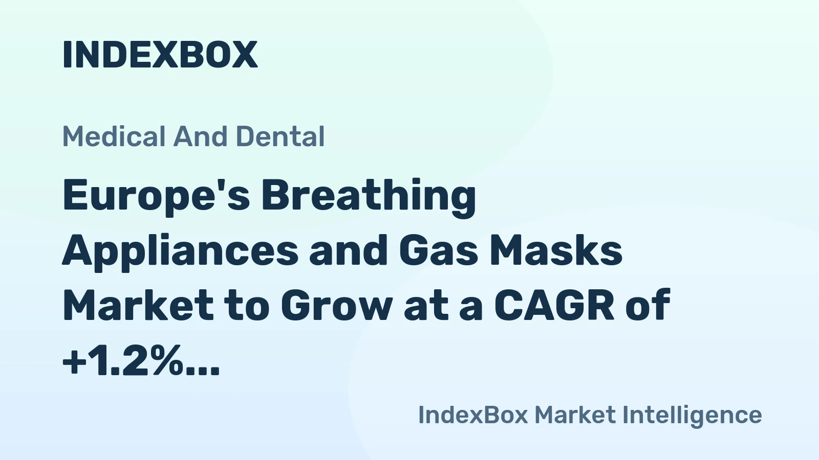 Europe's Breathing Appliances and Gas Masks Market to Grow at a CAGR of +1.2% from 2024 to 2035, Reaching 196M Units