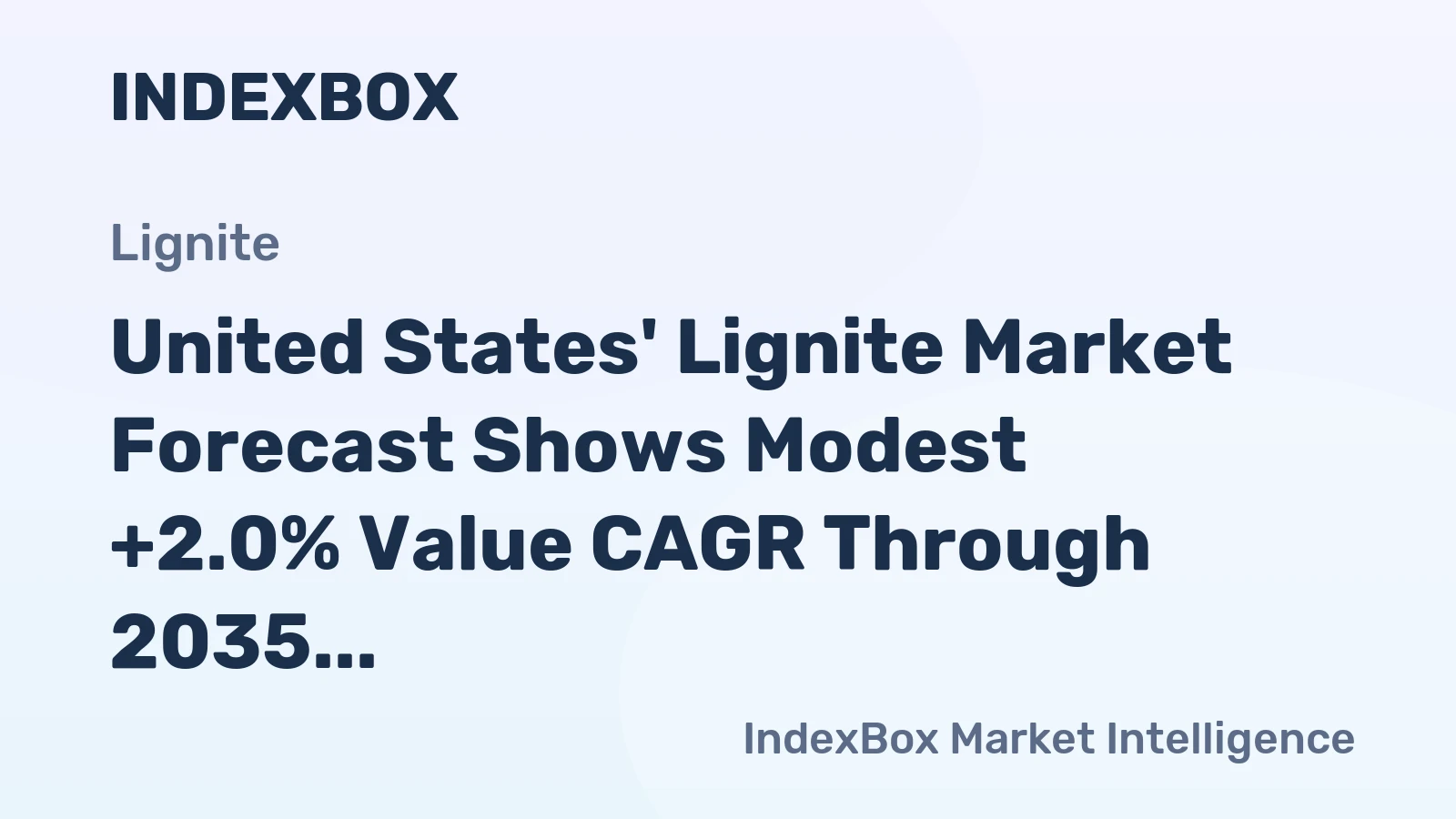 United States' Lignite Market Forecast Shows Modest +2.0% Value CAGR Through 2035