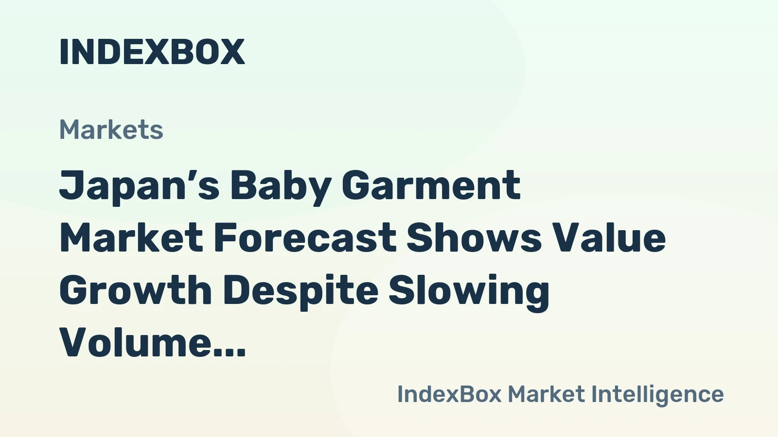 Japan’s Baby Garment Market Forecast Shows Value Growth Despite Slowing Volume