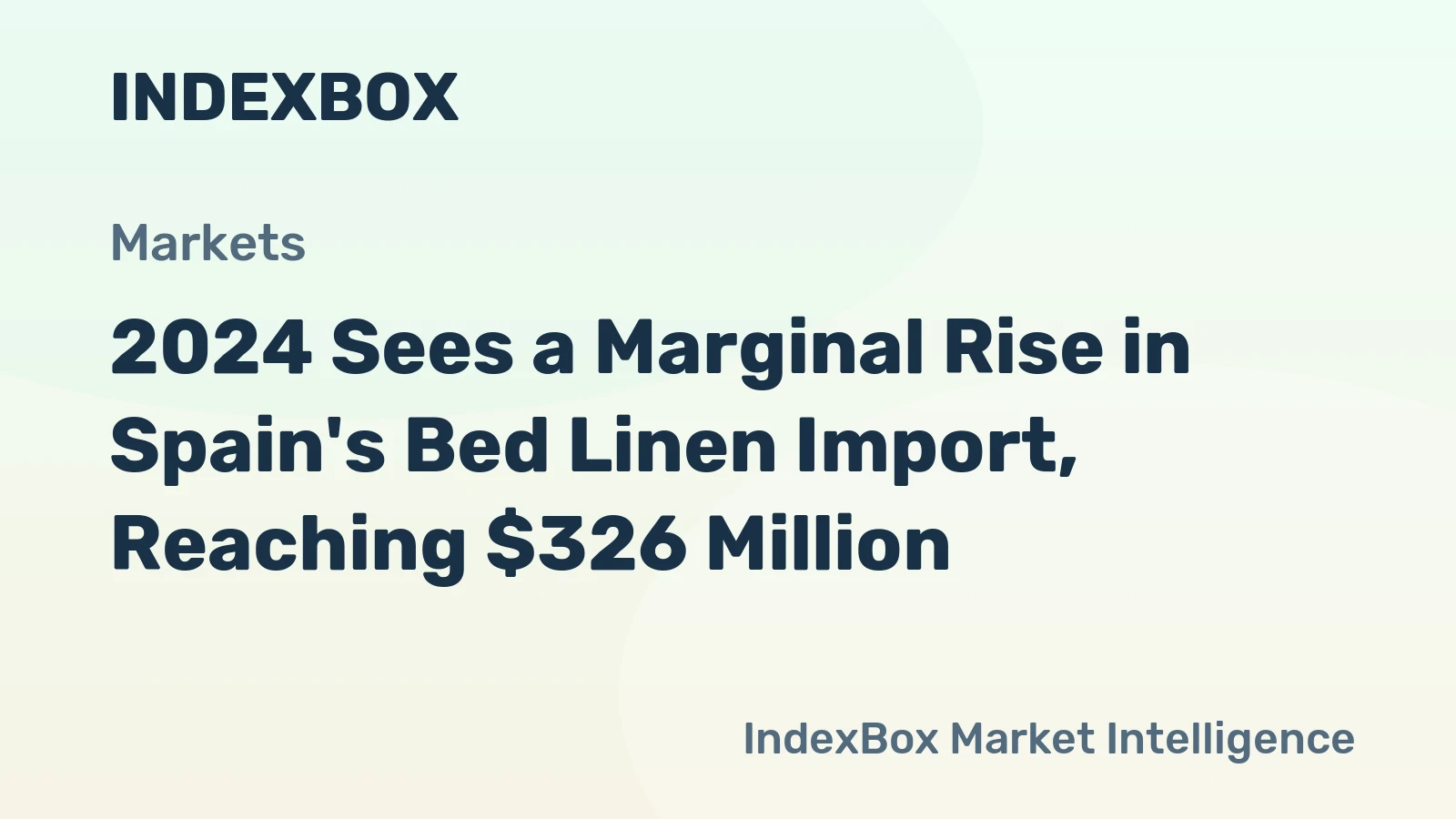 2024 Sees a Marginal Rise in Spain's Bed Linen Import, Reaching $326 Million