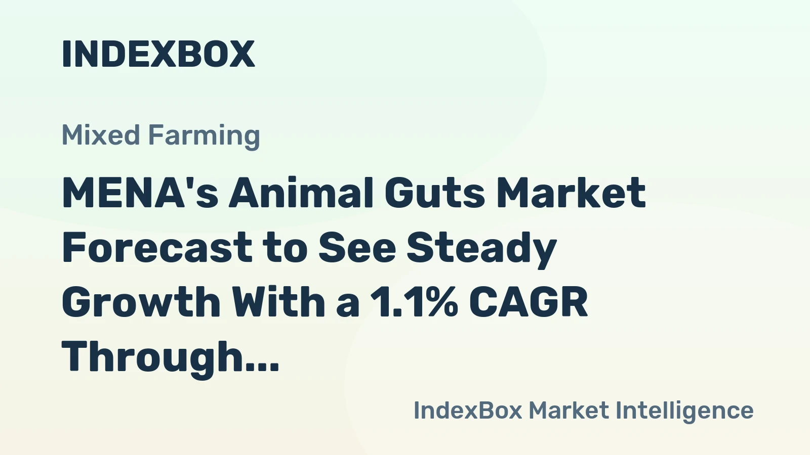 MENA's Animal Guts Market Forecast to See Steady Growth With a 1.1% CAGR Through 2035