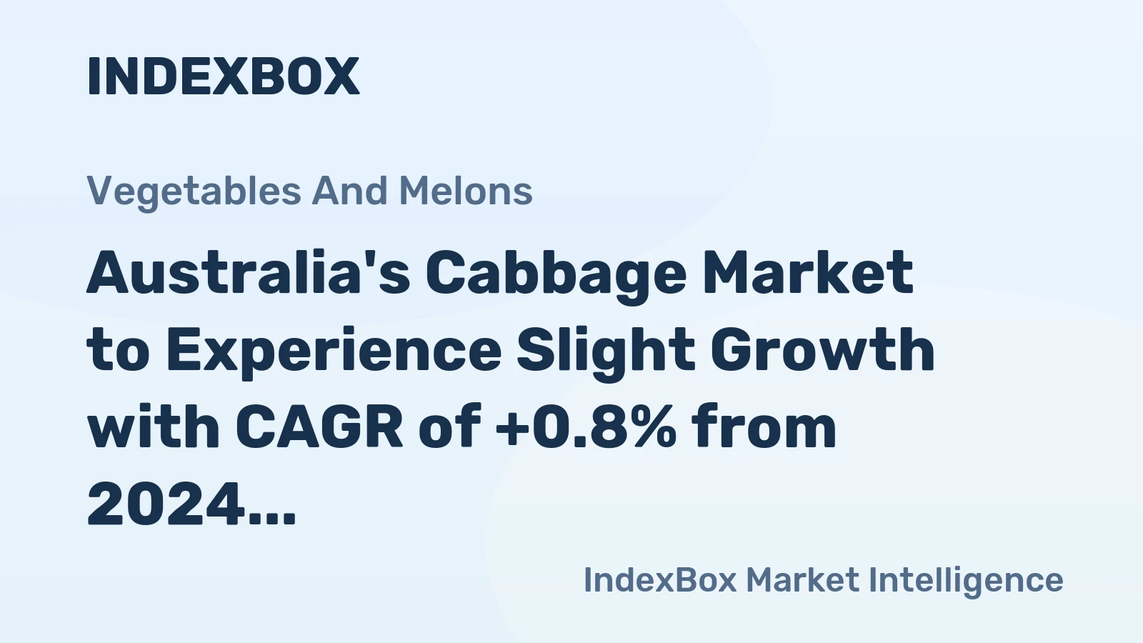 Australia's Cabbage Market to Experience Slight Growth with CAGR of +0.8% from 2024 to 2035