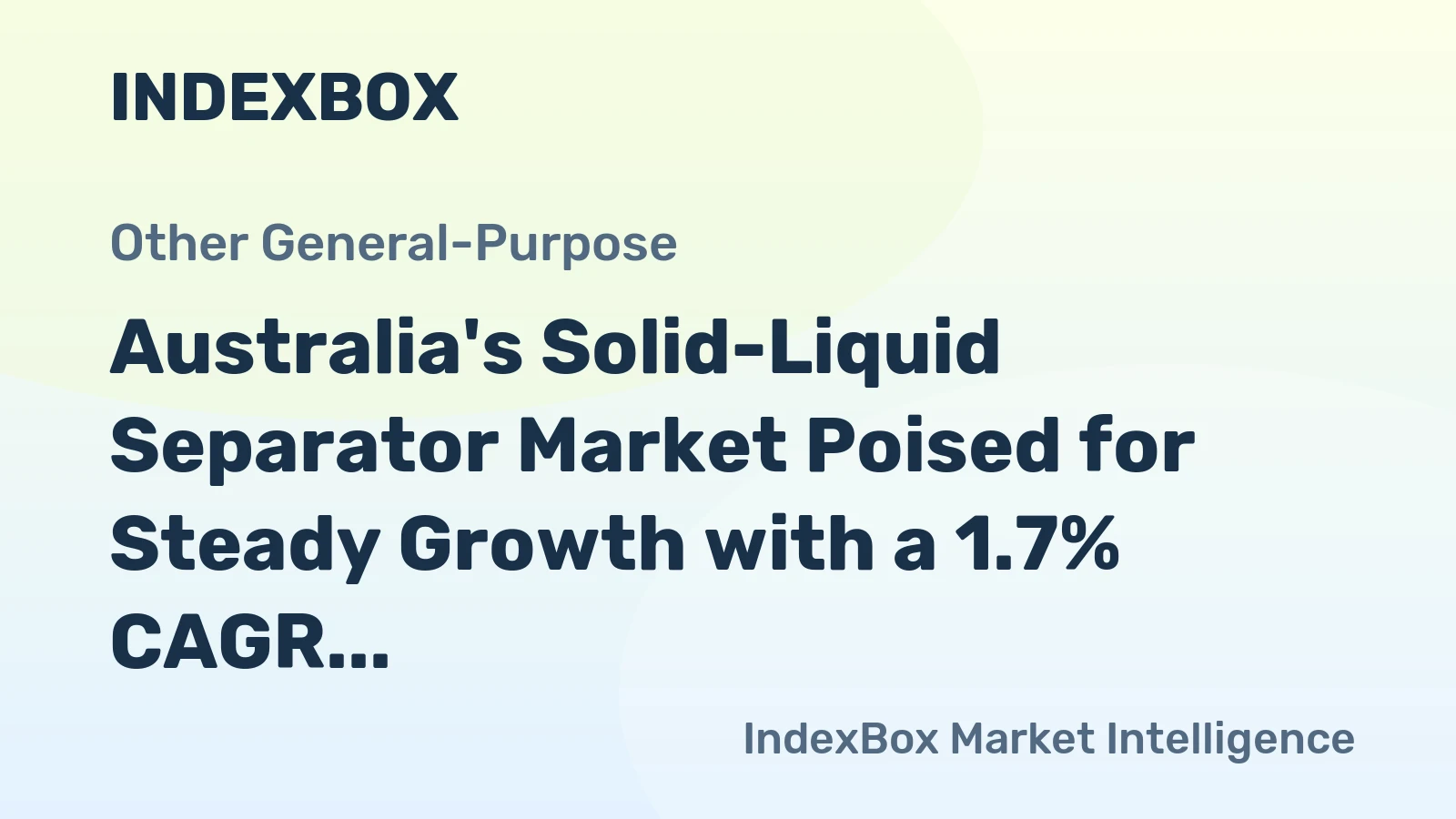 Australia's Solid-Liquid Separator Market Poised for Steady Growth with a 1.7% CAGR in Value