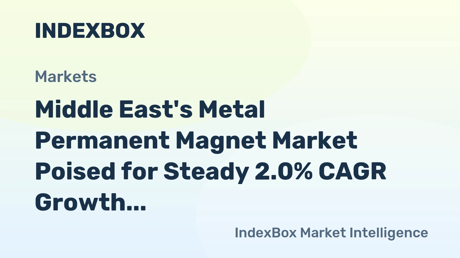 Middle East's Metal Permanent Magnet Market Poised for Steady 2.0% CAGR Growth Through 2035
