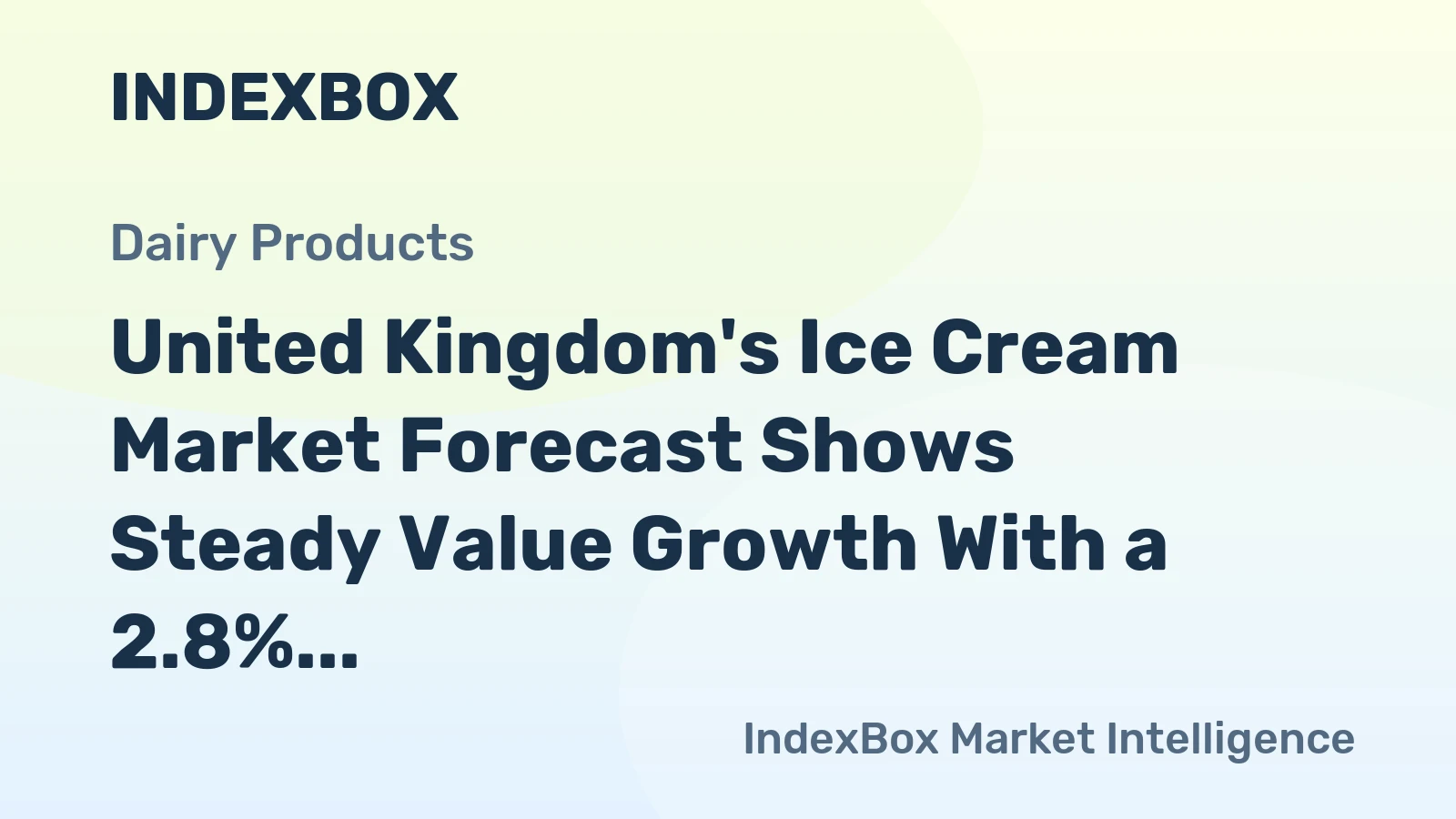 United Kingdom's Ice Cream Market Forecast Shows Steady Value Growth With a 2.8% CAGR Through 2035