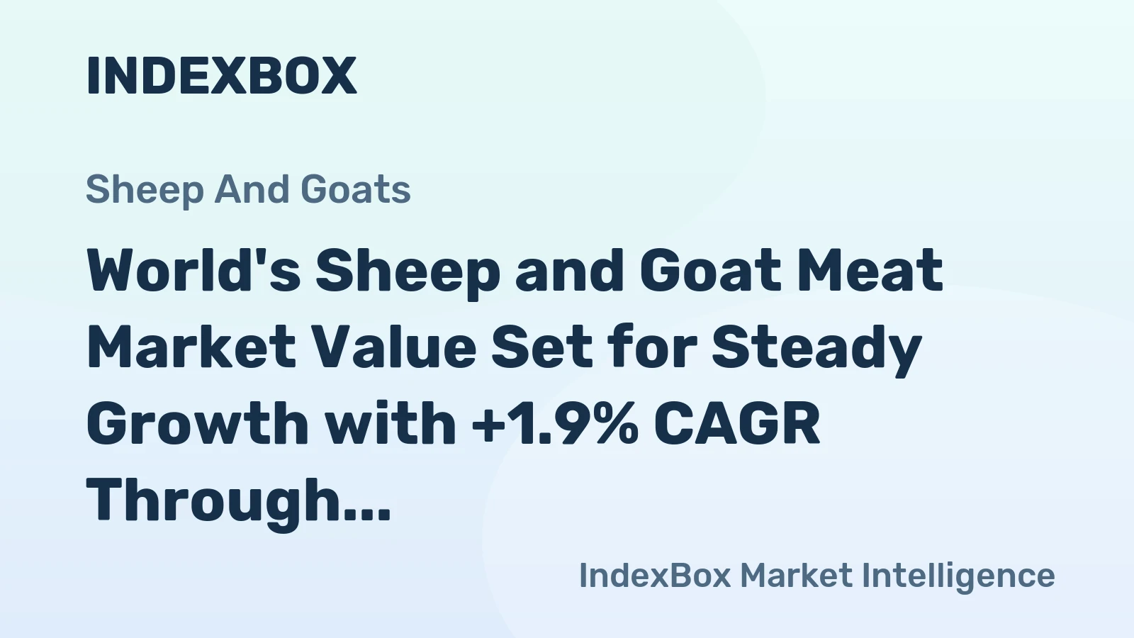 World's Sheep and Goat Meat Market Value Set for Steady Growth with +1.9% CAGR Through 2035
