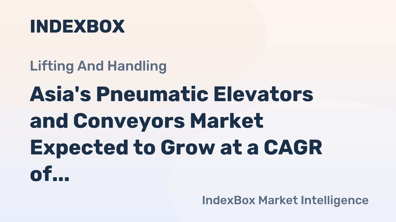 Asia's Pneumatic Elevators and Conveyors Market Expected to Grow at a CAGR of +0.7% from 2024 to 2035