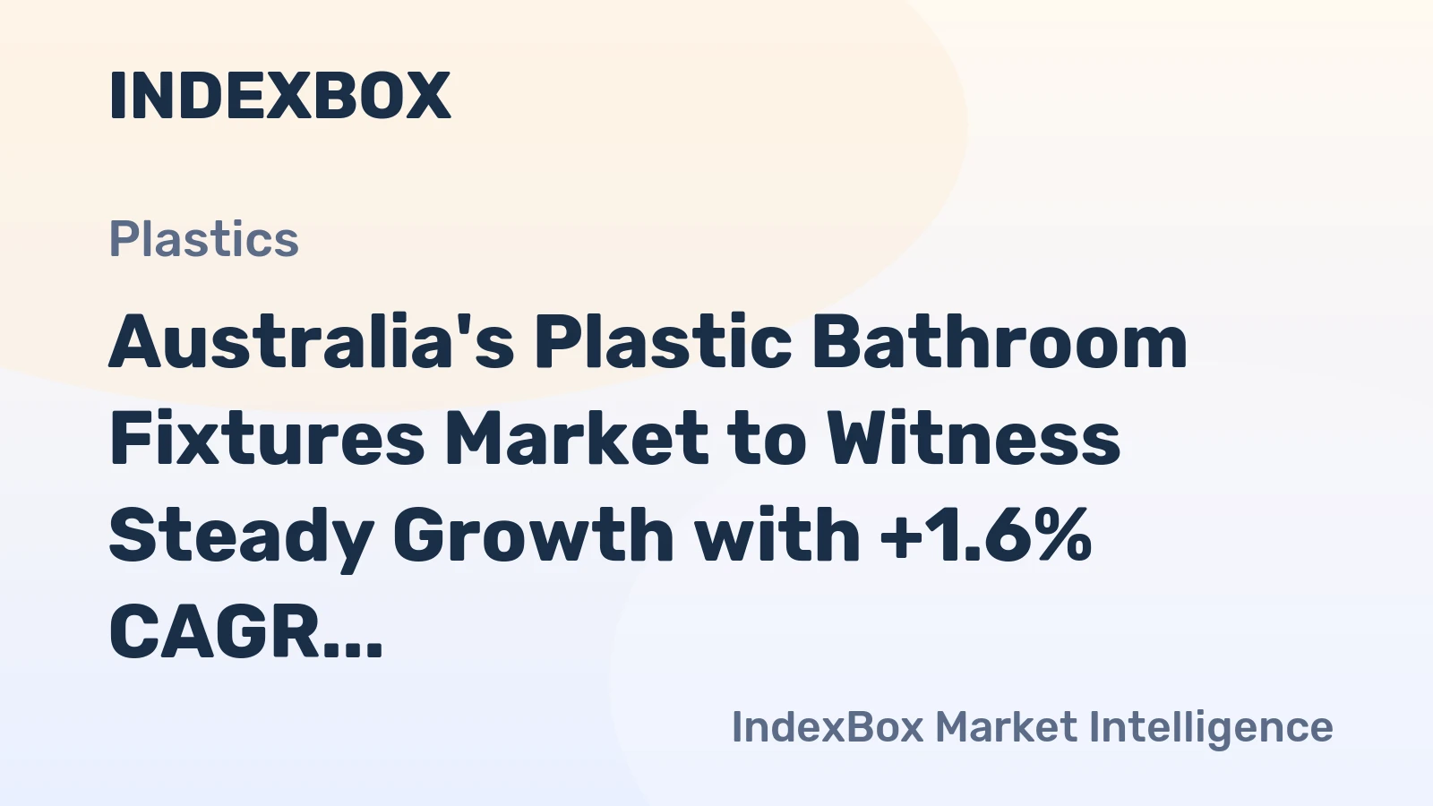 Australia's Plastic Bathroom Fixtures Market to Witness Steady Growth with +1.6% CAGR Over 2024-2035