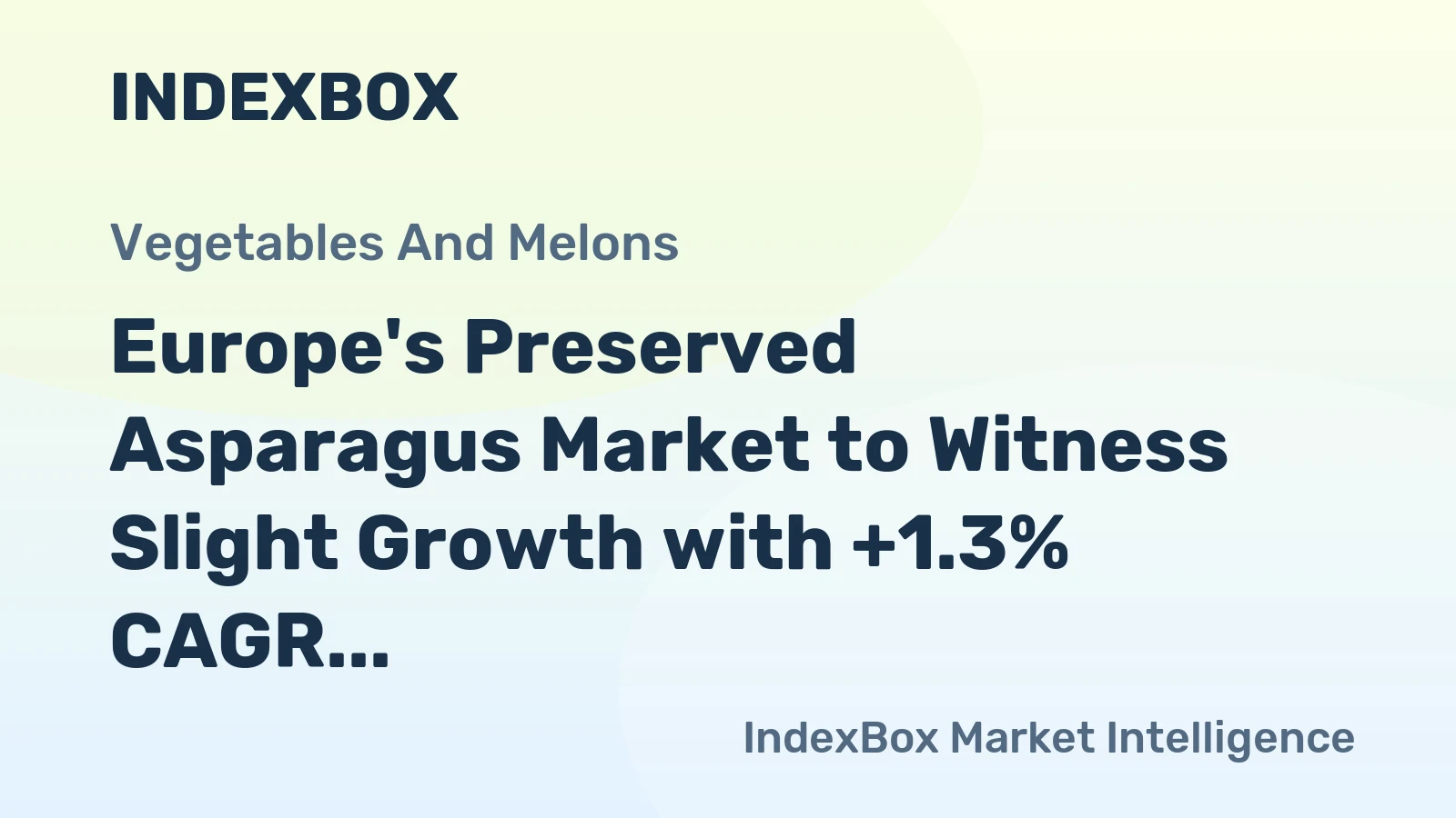Europe's Preserved Asparagus Market to Witness Slight Growth with +1.3% CAGR from 2024 to 2035