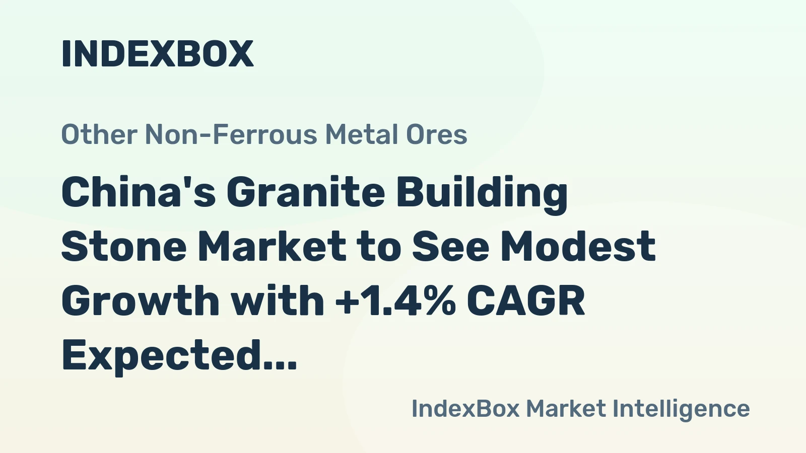 China's Granite Building Stone Market to See Modest Growth with +1.4% CAGR Expected from 2024-2035