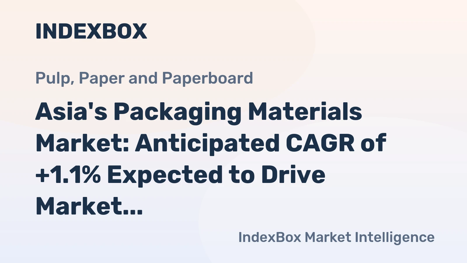 Asia's Packaging Materials Market: Anticipated CAGR of +1.1% Expected to Drive Market Growth to 160M Tons by 2035
