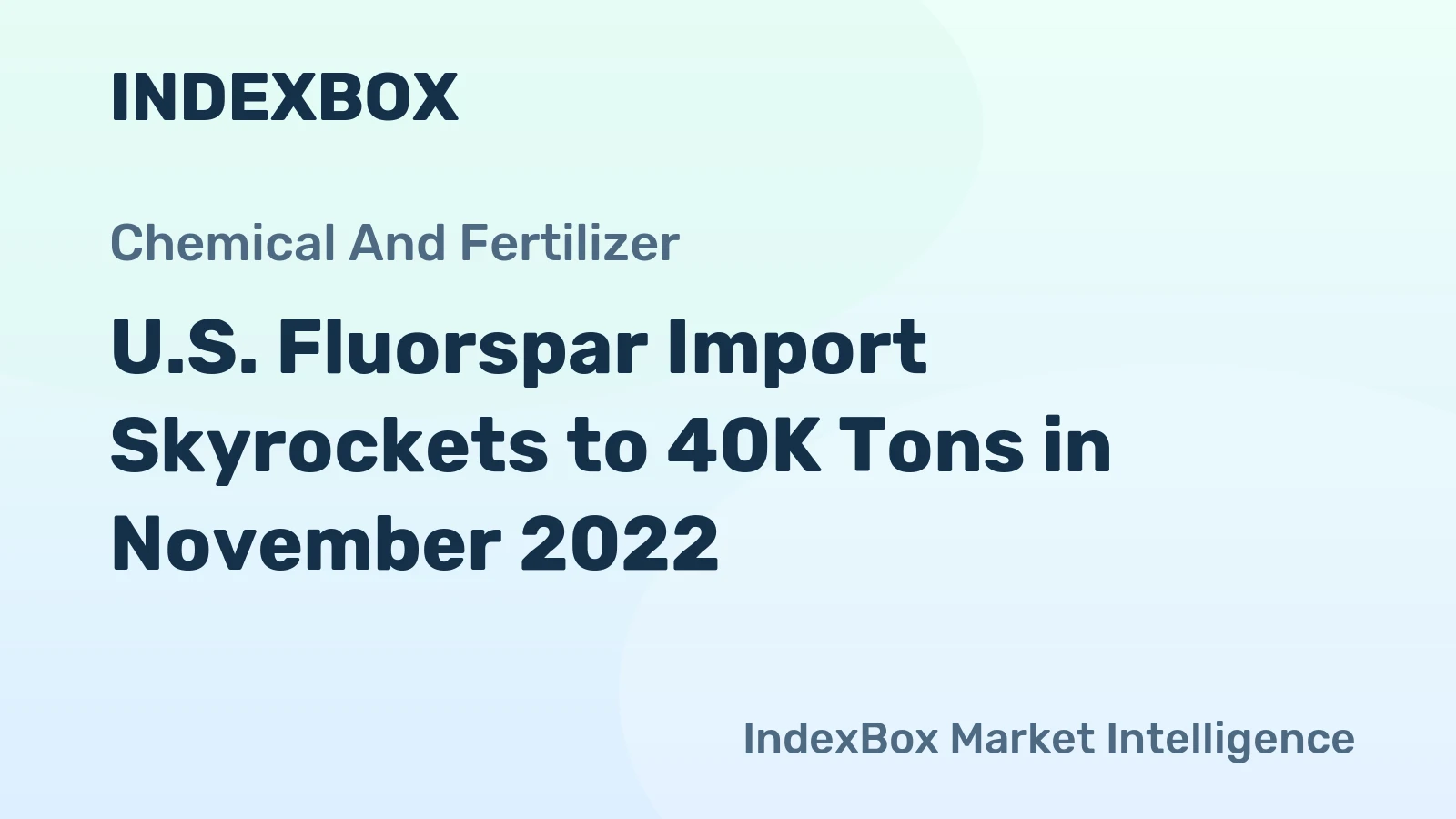 U.S. Fluorspar Import Skyrockets to 40K Tons in November 2022