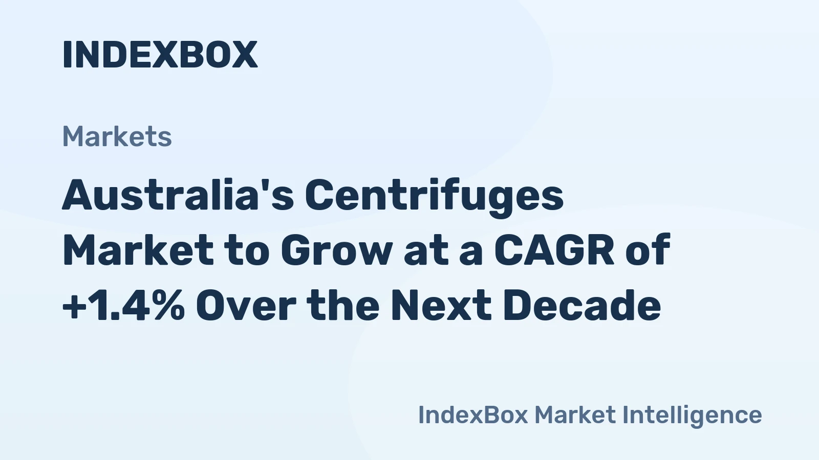 Australia's Centrifuges Market to Grow at a CAGR of +1.4% Over the Next Decade
