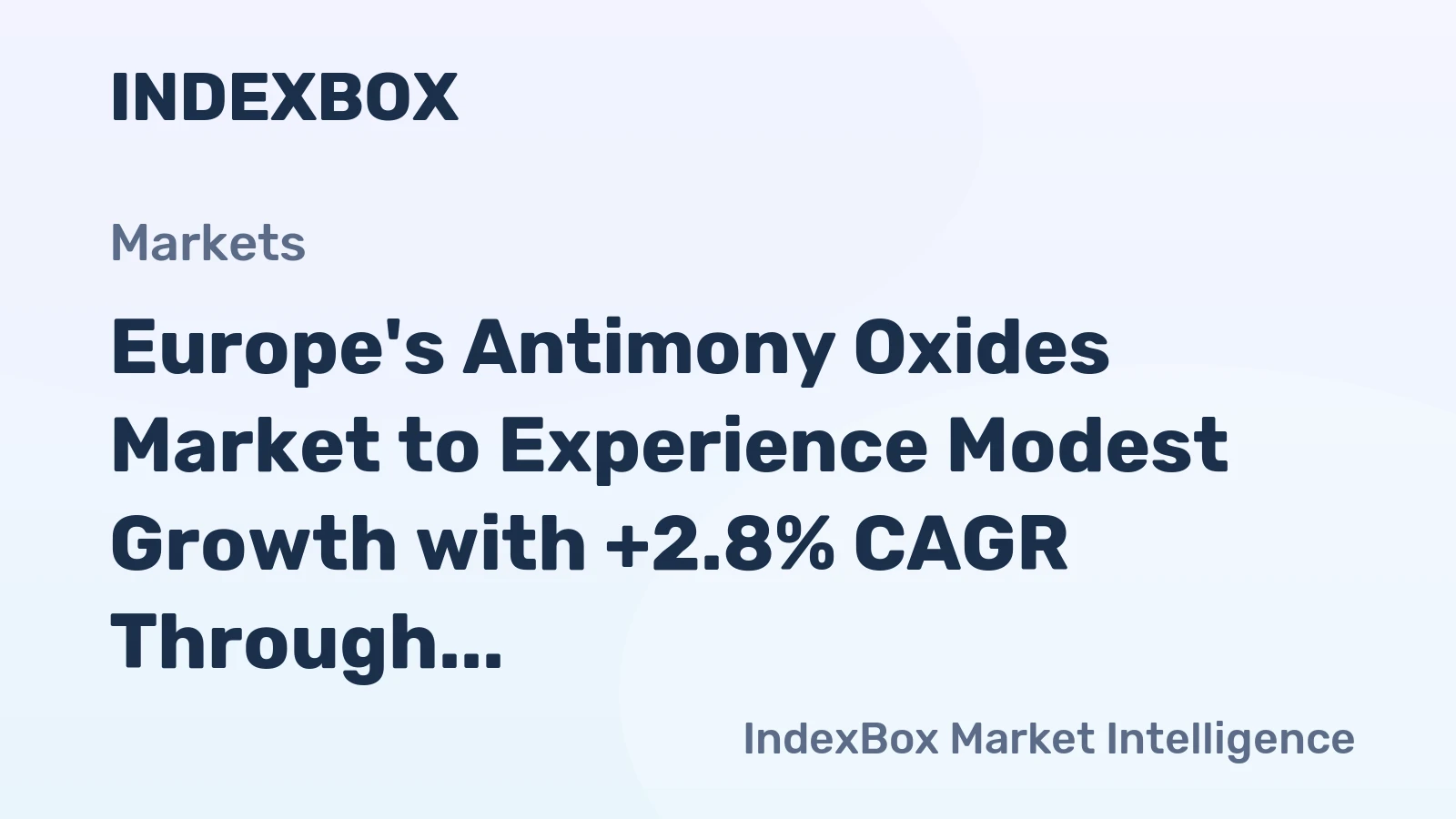 Europe's Antimony Oxides Market to Experience Modest Growth with +2.8% CAGR Through 2035