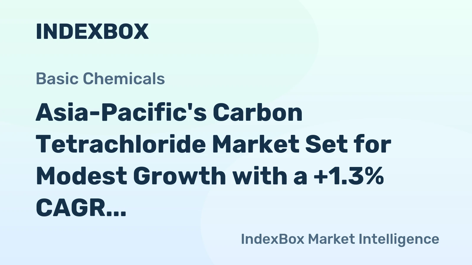 Asia-Pacific's Carbon Tetrachloride Market Set for Modest Growth with a +1.3% CAGR in Value