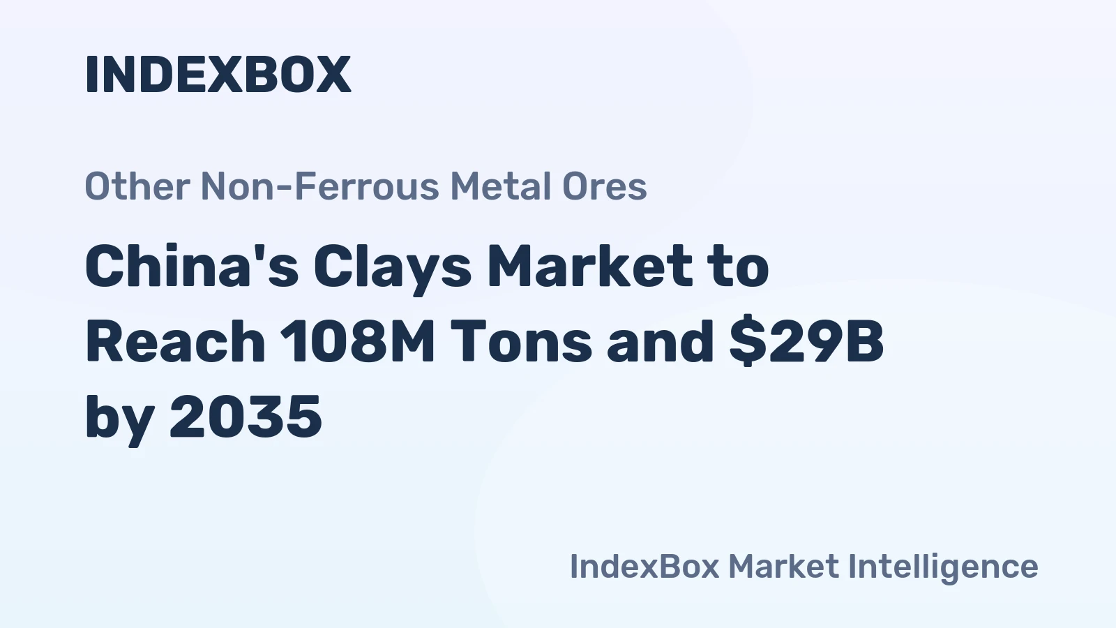 China's Clays Market to Reach 108M Tons and $29B by 2035