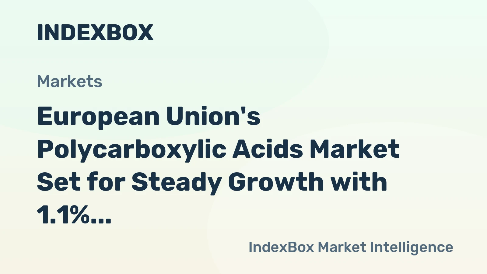 European Union's Polycarboxylic Acids Market Set for Steady Growth with 1.1% CAGR Through 2035