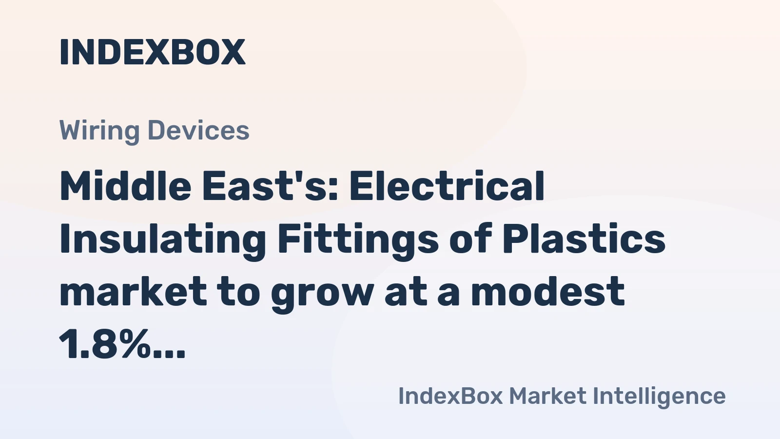 Middle East's: Electrical Insulating Fittings of Plastics market to grow at a modest 1.8% CAGR, reaching 46K tons by 2035.