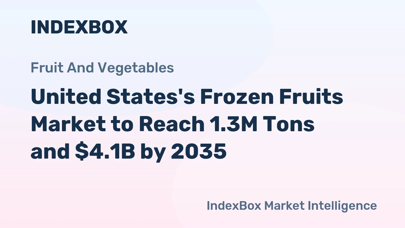 United States's Frozen Fruits Market to Reach 1.3M Tons and $4.1B by 2035