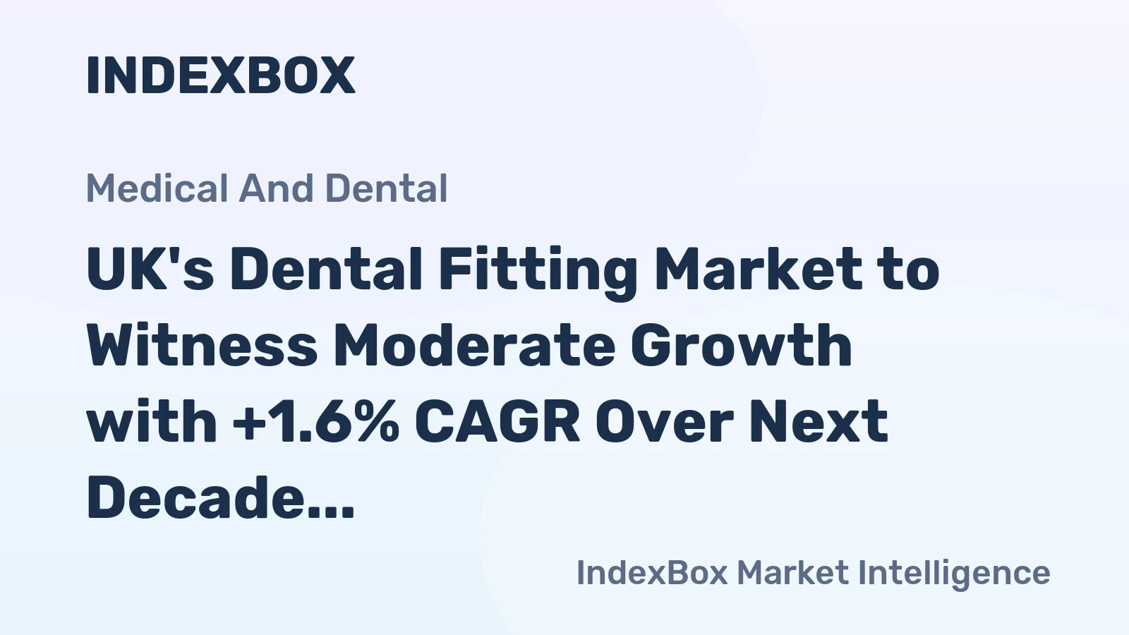 UK's Dental Fitting Market to Witness Moderate Growth with +1.6% CAGR Over Next Decade