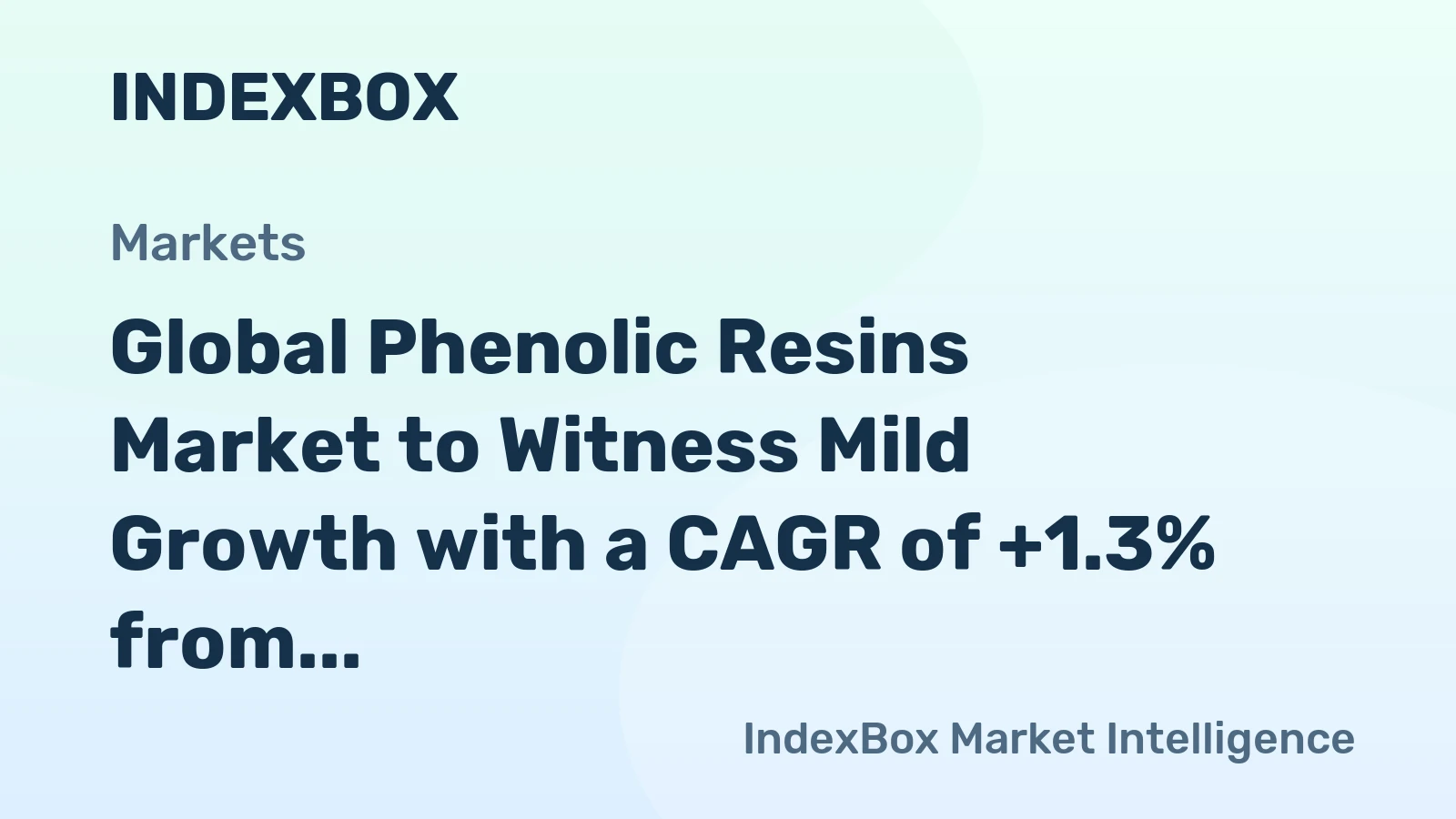 Global Phenolic Resins Market to Witness Mild Growth with a CAGR of +1.3% from 2024 to 2035