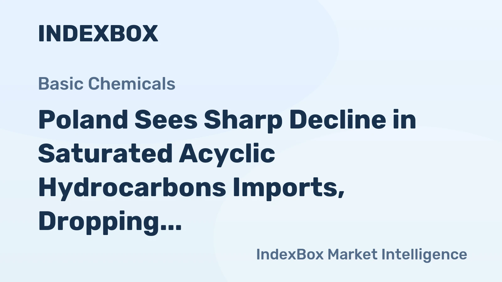 Poland Sees Sharp Decline in Saturated Acyclic Hydrocarbons Imports, Dropping to $101 Million in 2023