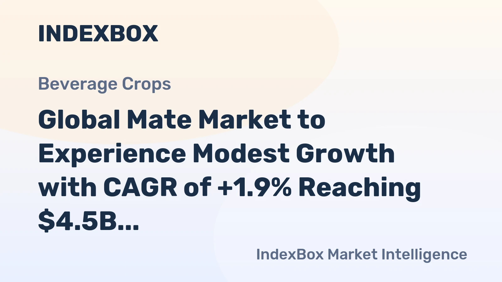 Global Mate Market to Experience Modest Growth with CAGR of +1.9% Reaching $4.5B by 2035