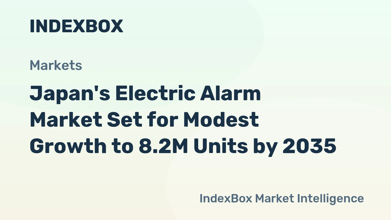 Japan's Electric Alarm Market Set for Modest Growth to 8.2M Units by 2035