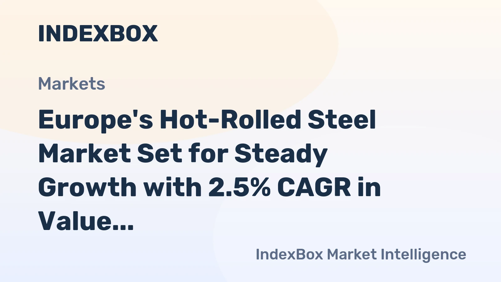 Europe's Hot-Rolled Steel Market Set for Steady Growth with 2.5% CAGR in Value Through 2035