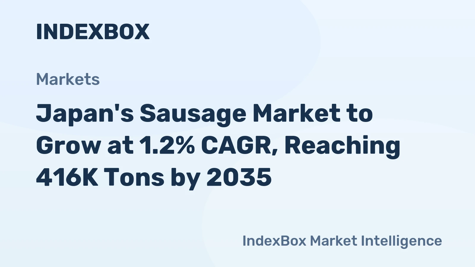 Japan's Sausage Market to Grow at 1.2% CAGR, Reaching 416K Tons by 2035