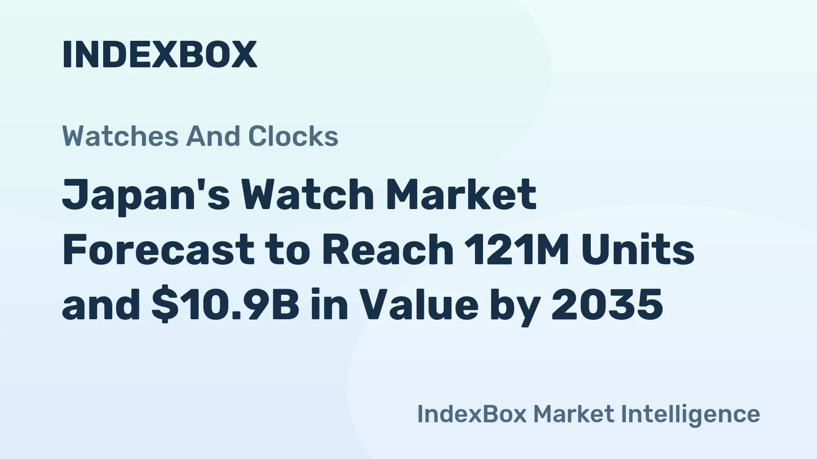 Japan's Watch Market Forecast to Reach 121M Units and $10.9B in Value by 2035