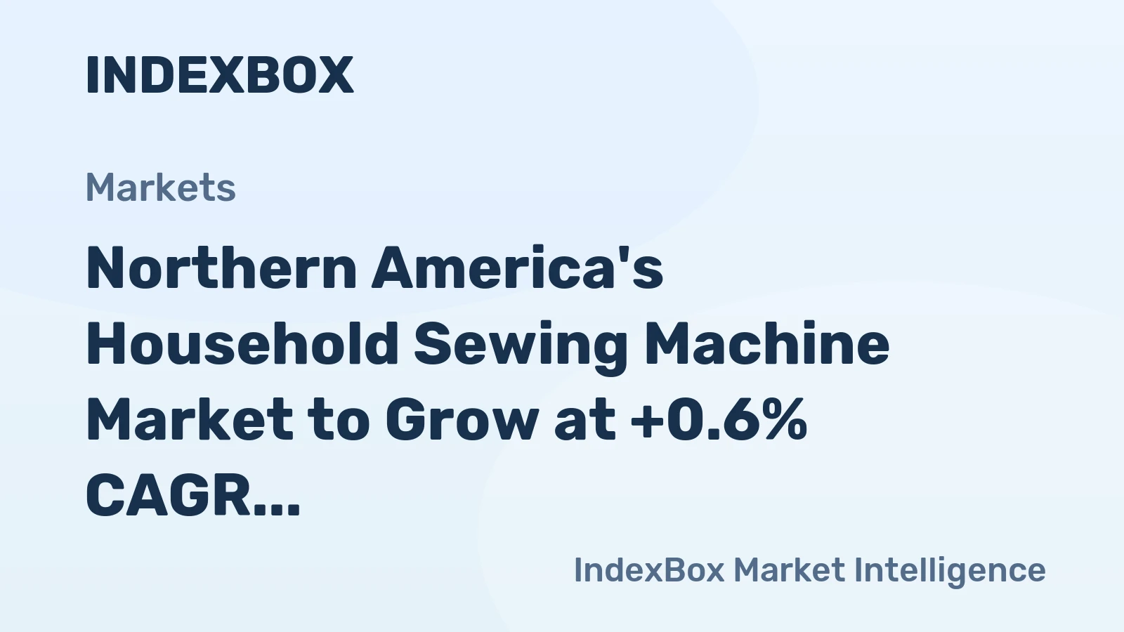 Northern America's Household Sewing Machine Market to Grow at +0.6% CAGR over Next Decade