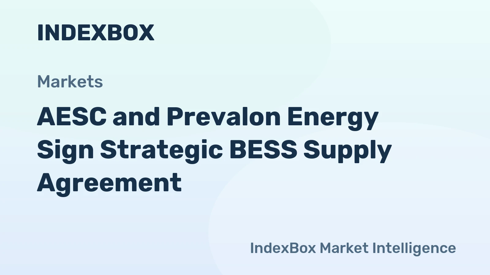 AESC and Prevalon Energy Sign Strategic BESS Supply Agreement