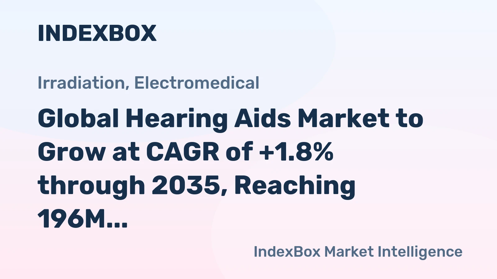 Global Hearing Aids Market to Grow at CAGR of +1.8% through 2035, Reaching 196M Units