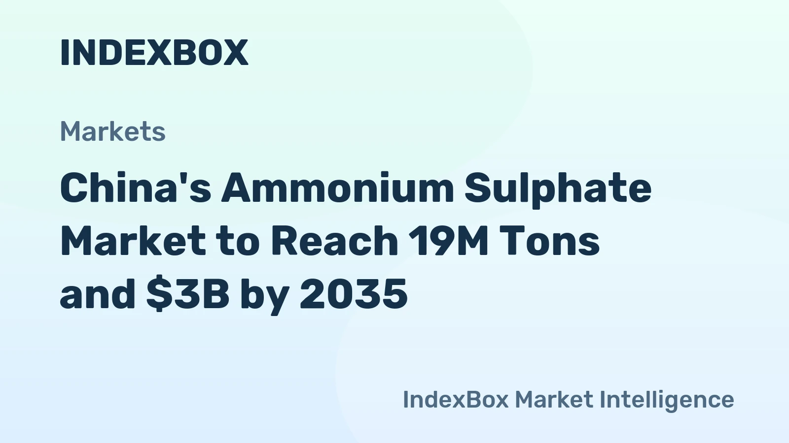 China's Ammonium Sulphate Market to Reach 19M Tons and $3B by 2035