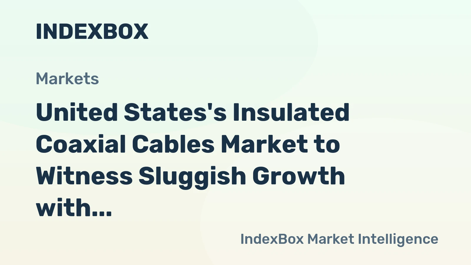 United States's Insulated Coaxial Cables Market to Witness Sluggish Growth with CAGR of +0.1% from 2024 to 2035