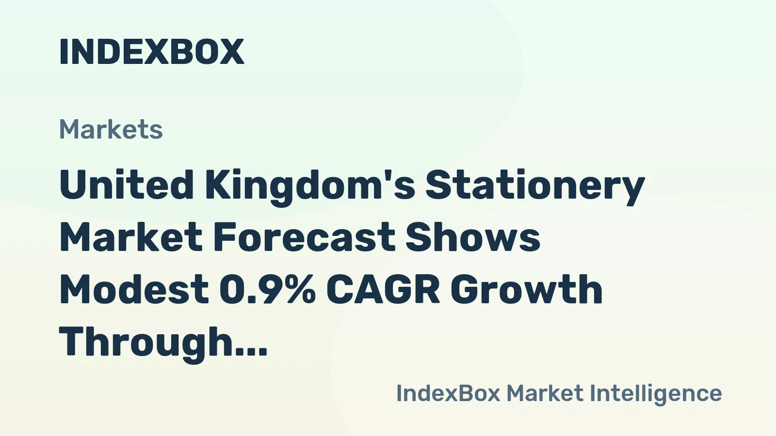 United Kingdom's Stationery Market Forecast Shows Modest 0.9% CAGR Growth Through 2035