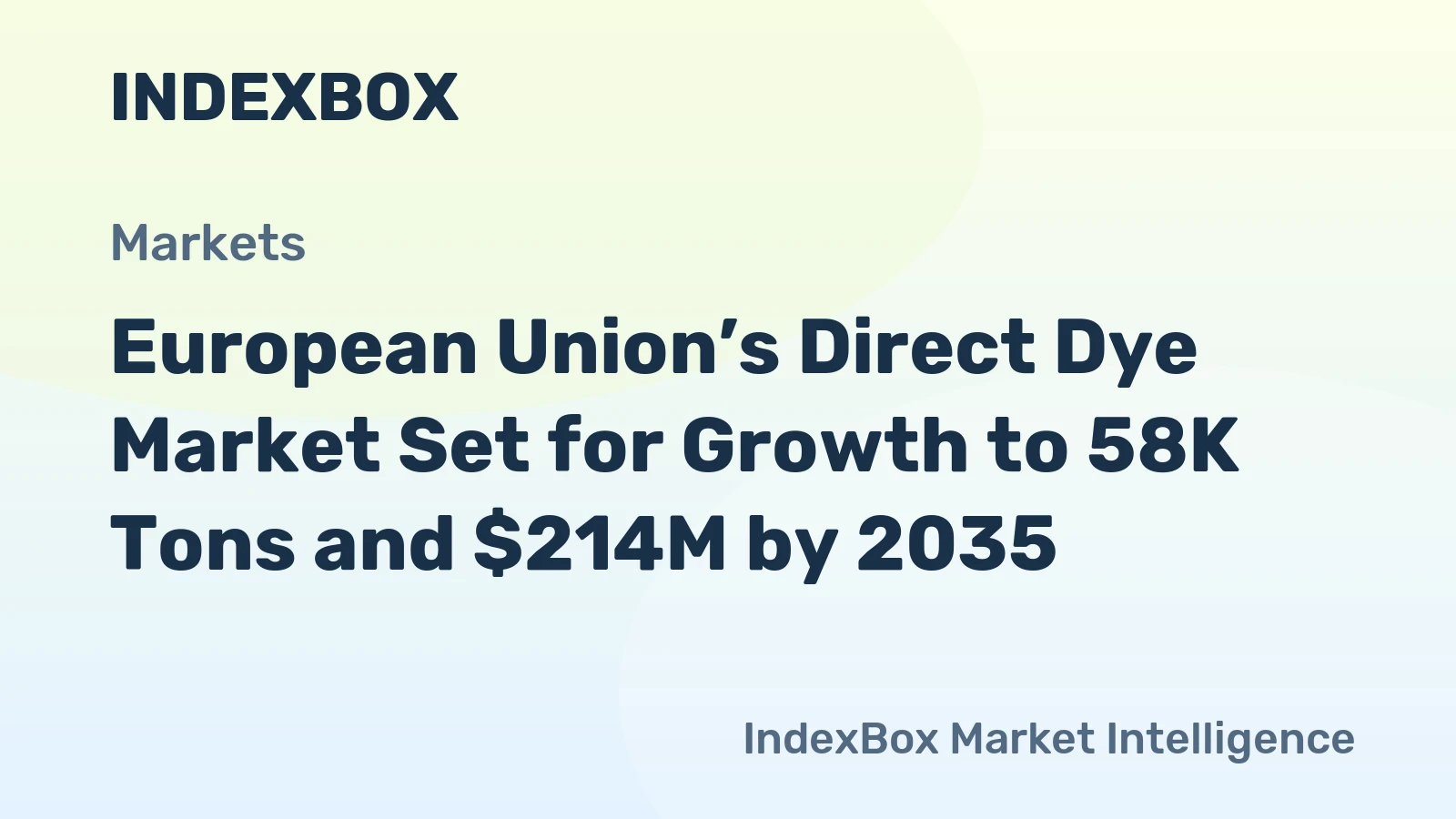 European Union’s Direct Dye Market Set for Growth to 58K Tons and $214M by 2035