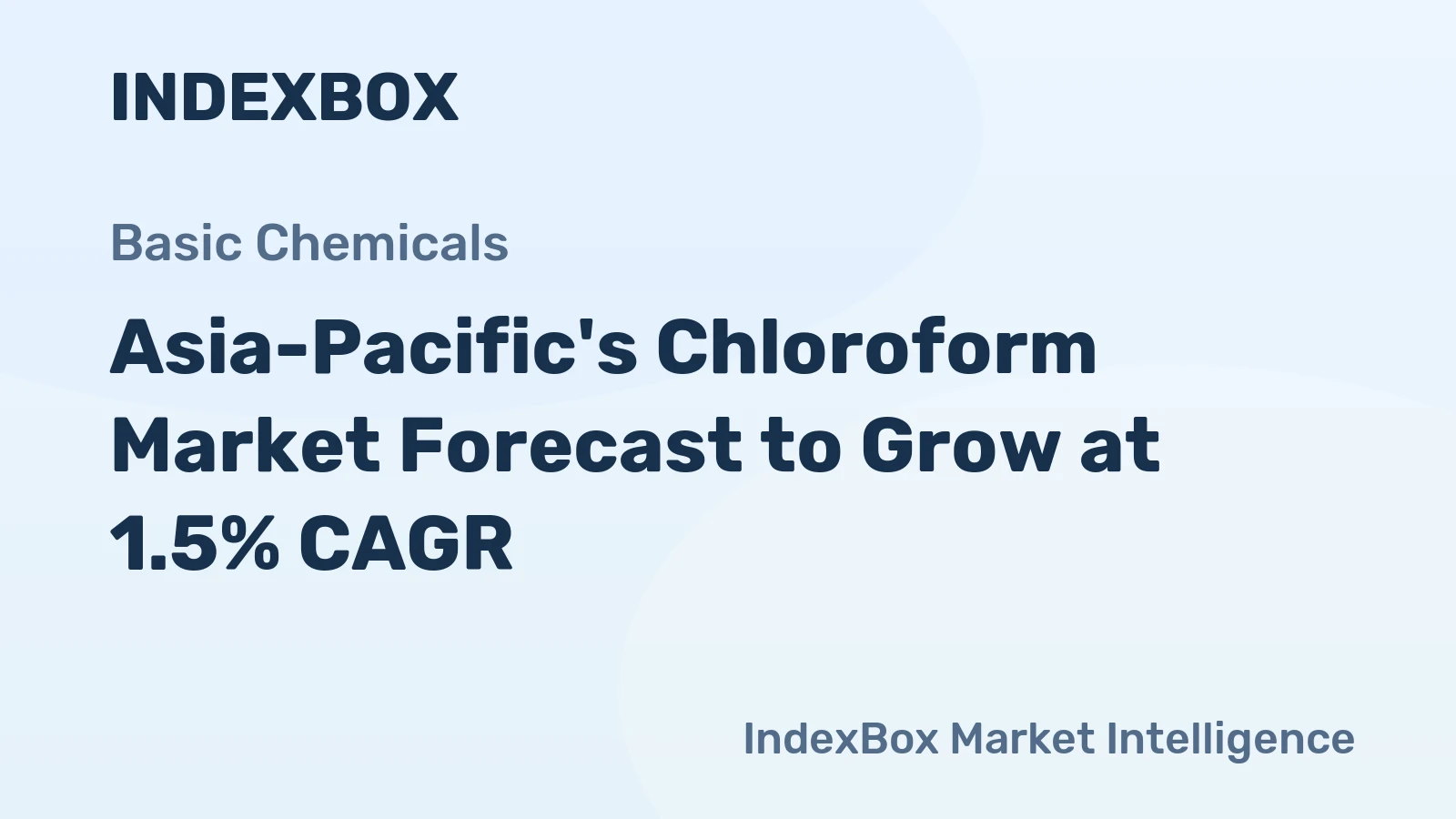 Asia-Pacific's Chloroform Market Forecast to Grow at 1.5% CAGR
