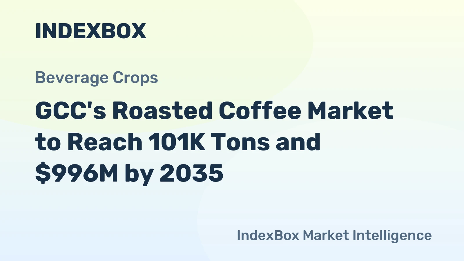GCC's Roasted Coffee Market to Reach 101K Tons and $996M by 2035