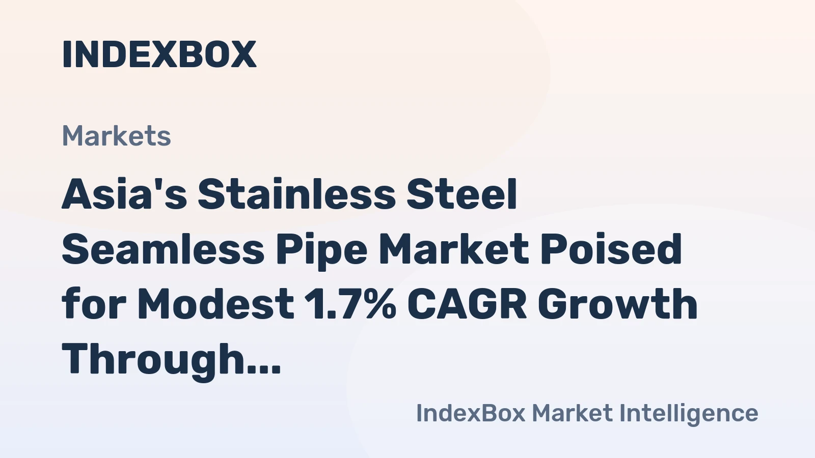 Asia's Stainless Steel Seamless Pipe Market Poised for Modest 1.7% CAGR Growth Through 2035