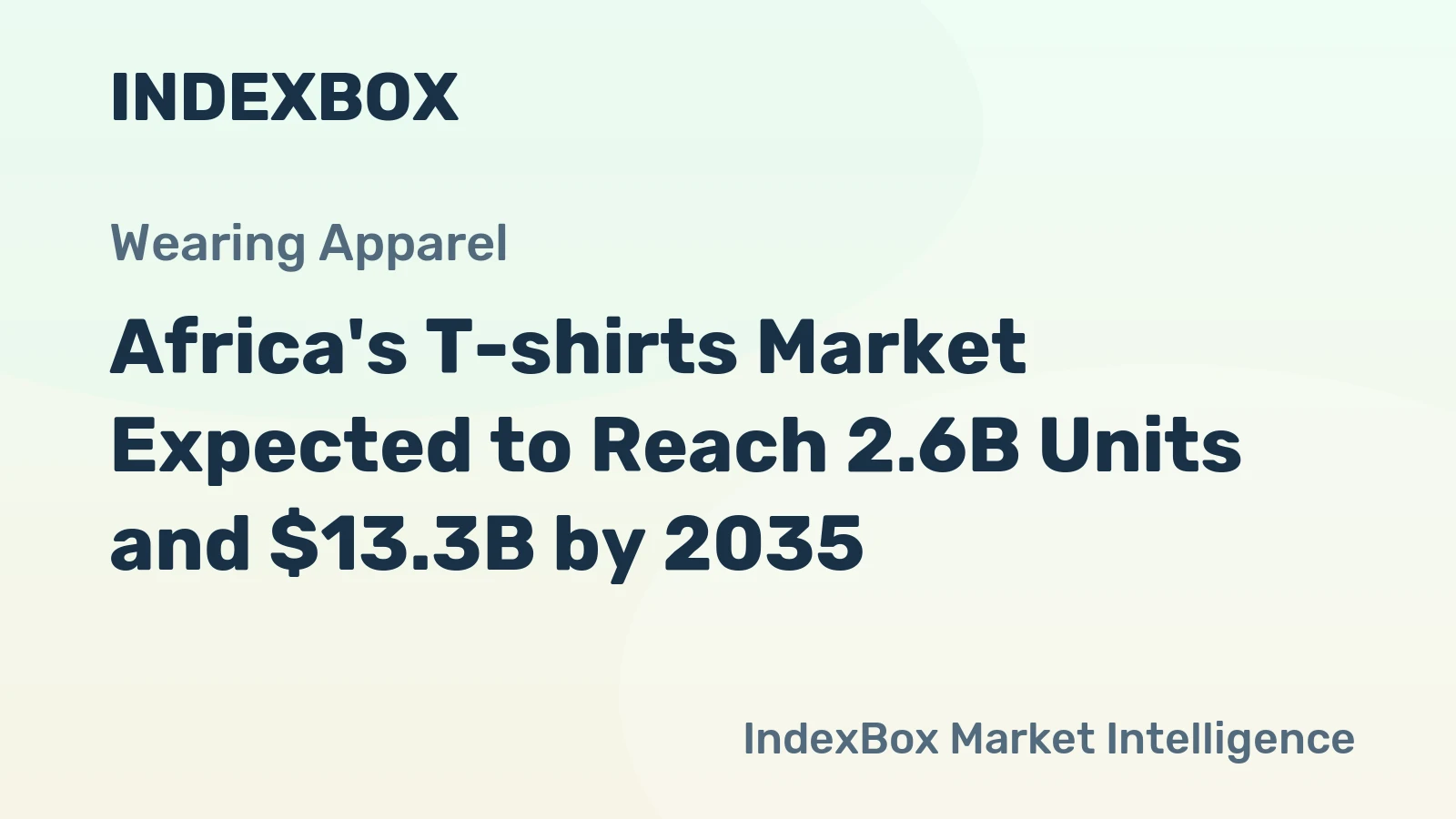 Africa's T-shirts Market Expected to Reach 2.6B Units and $13.3B by 2035