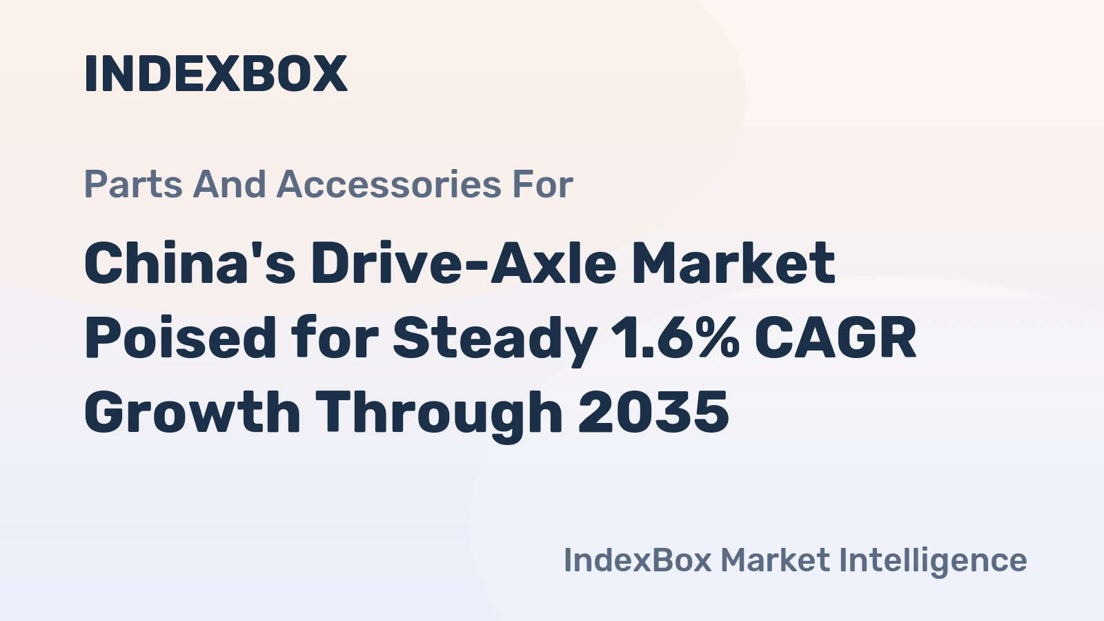China's Drive-Axle Market Poised for Steady 1.6% CAGR Growth Through 2035