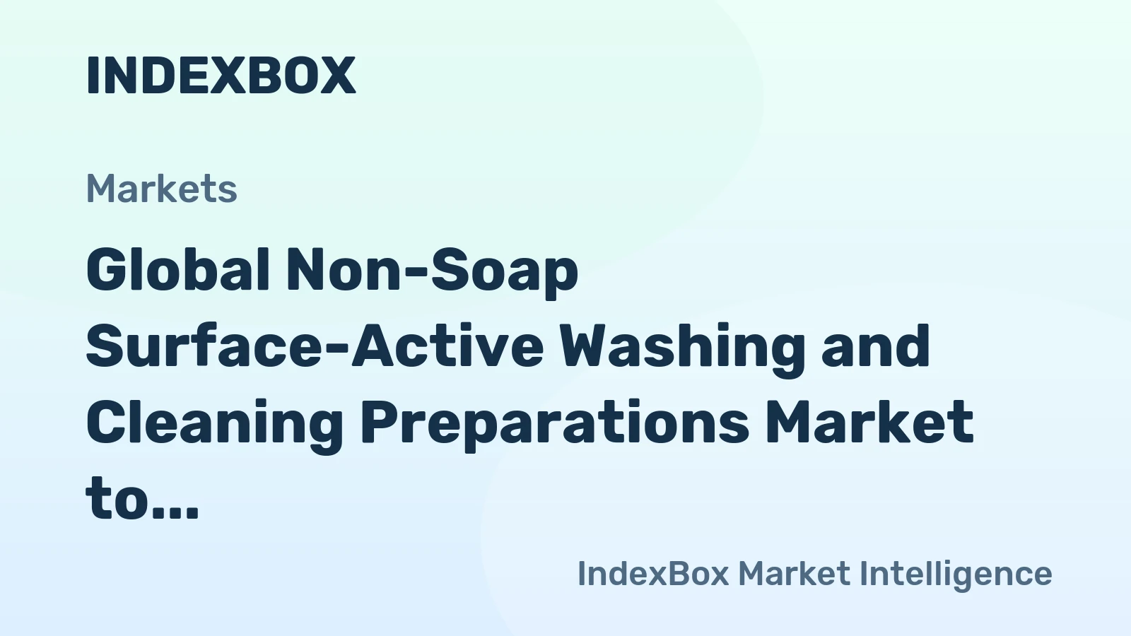 Global Non-Soap Surface-Active Washing and Cleaning Preparations Market to See Moderate Growth of 1.4% CAGR from 2024 to 2035